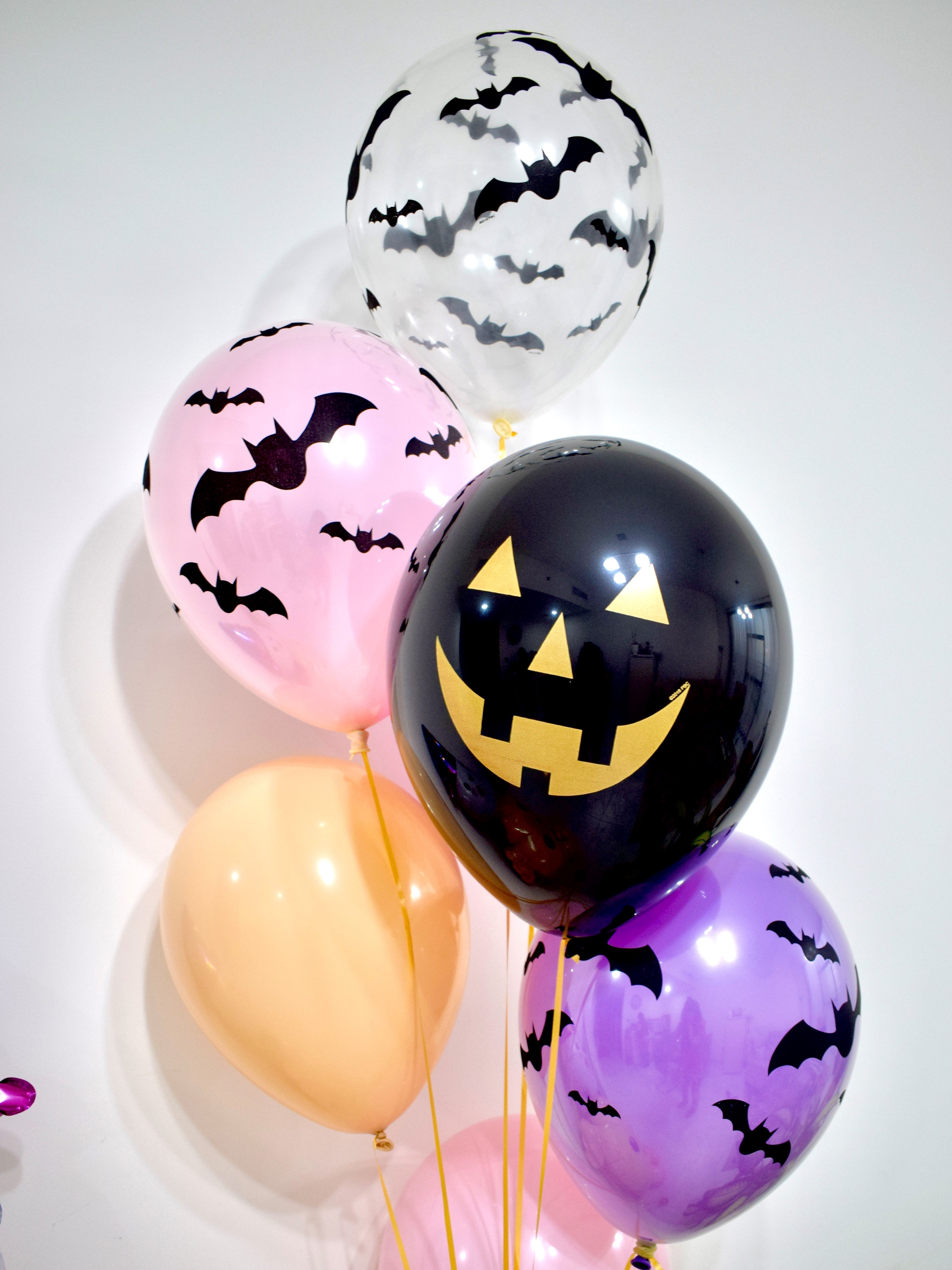 Halloween Bat & Jack O Lantern Themed Balloon Bouquet – Yalla Balloons